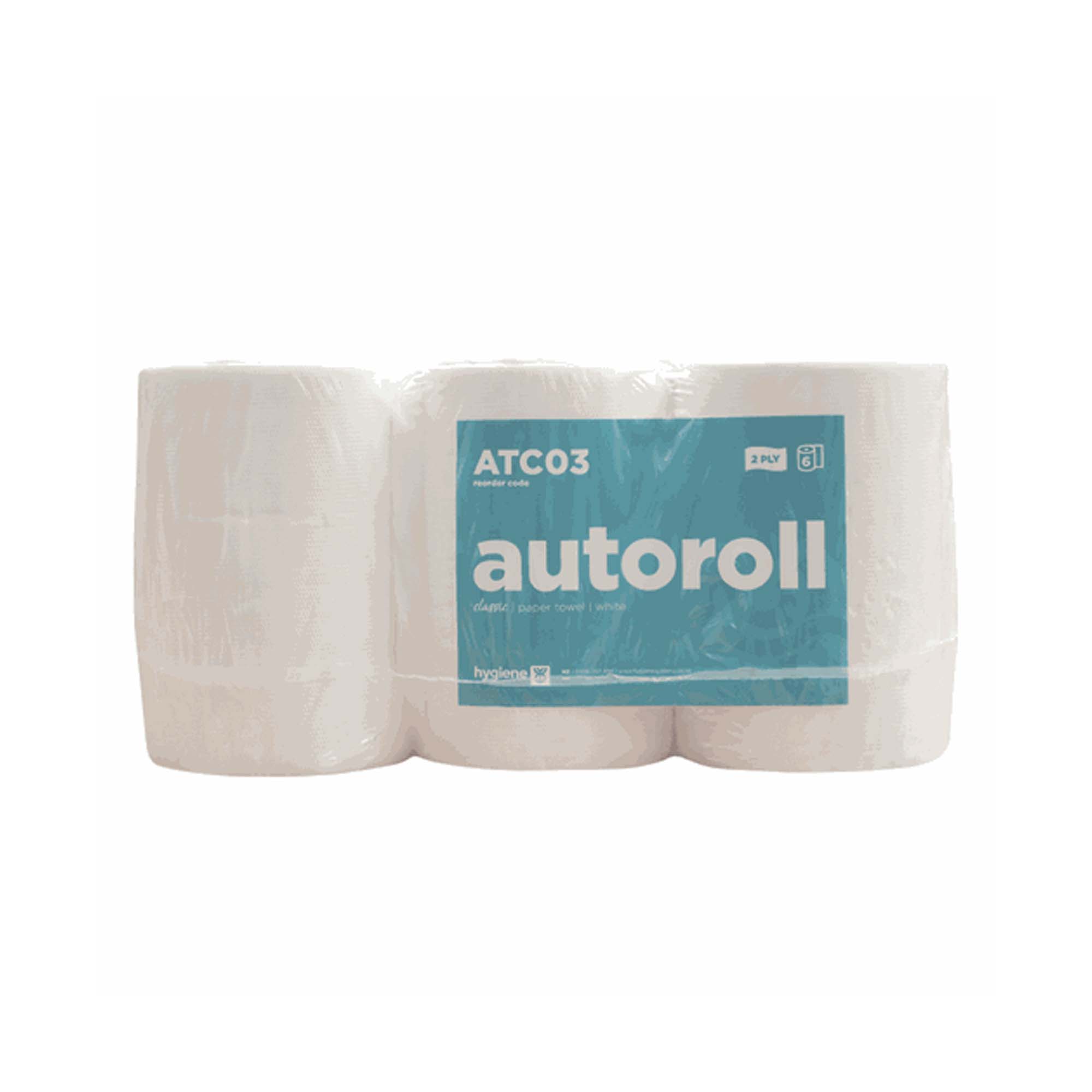 Hand Towel Auto Roll Premium 2 Ply White 6 x 100M Rolls | Grubless ...