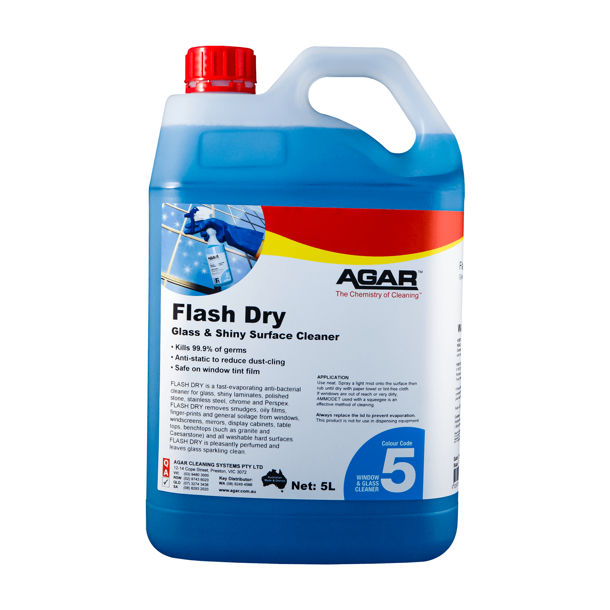Flash Dry Window Chemical Agar 5L | Grubless Cleaning Supplies