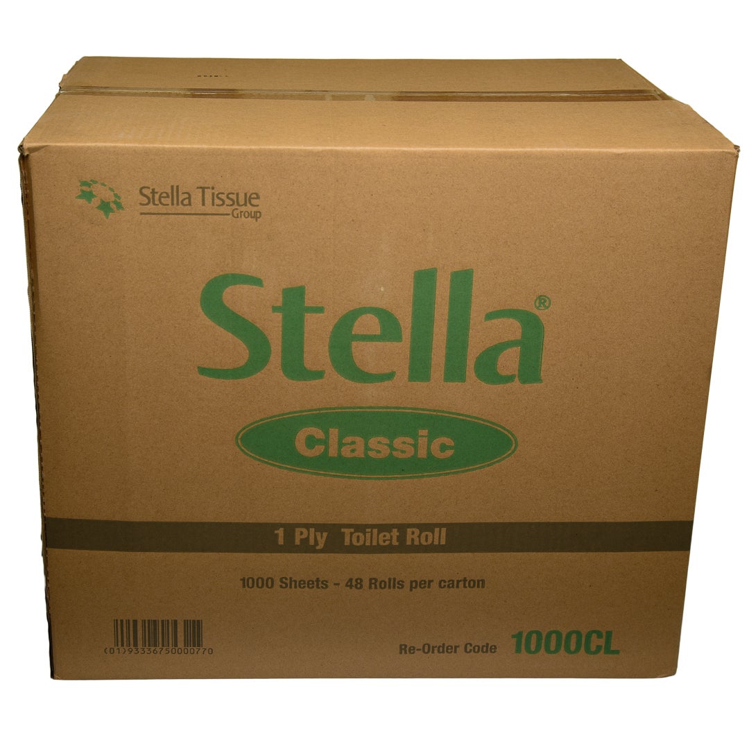 Toilet Paper 1 Ply 1000 Sheets - Stella 1000 | Grubless Cleaning Supplies