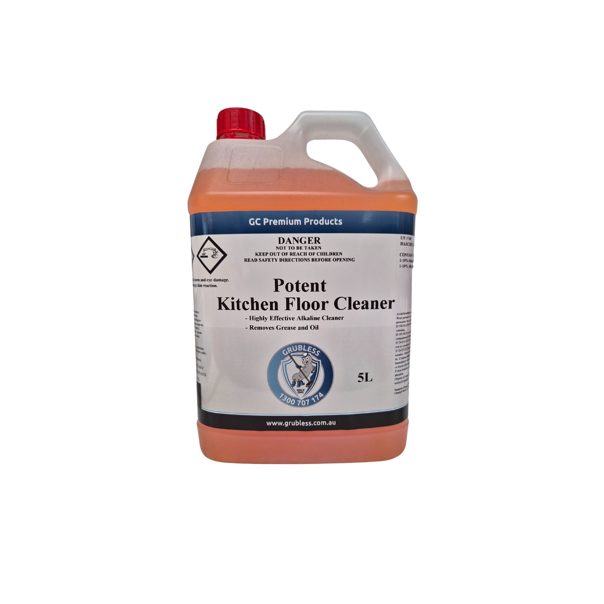 Potent Kitchen Floor Cleaner Heavy Duty 5L | Grubless Cleaning Supplies
